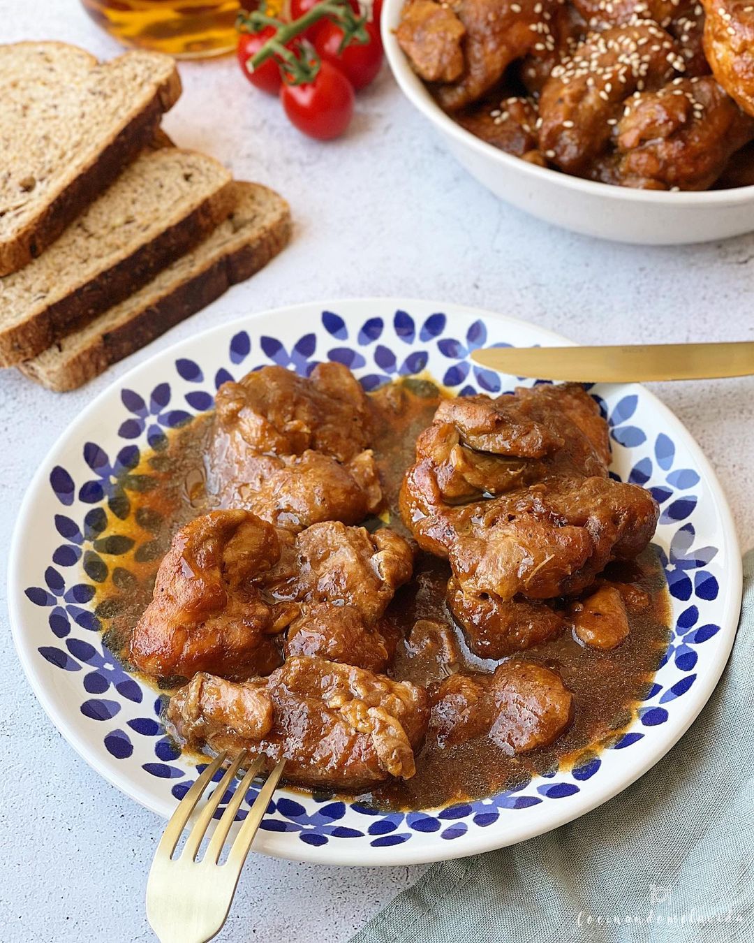 CONTRAMUSLOS DE POLLO CON SOJA Y MIEL