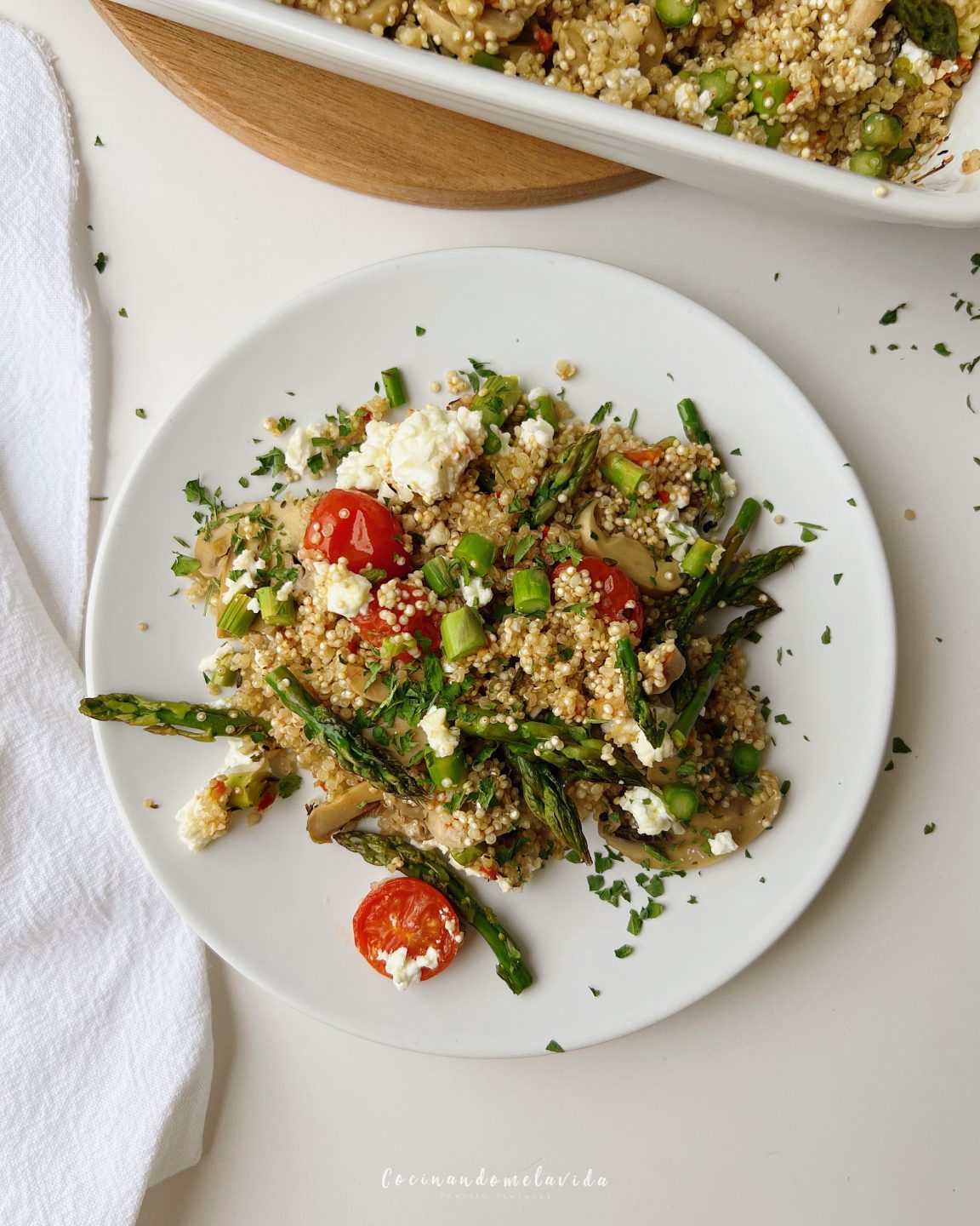 QUINOA AL HORNO CON VERDURAS