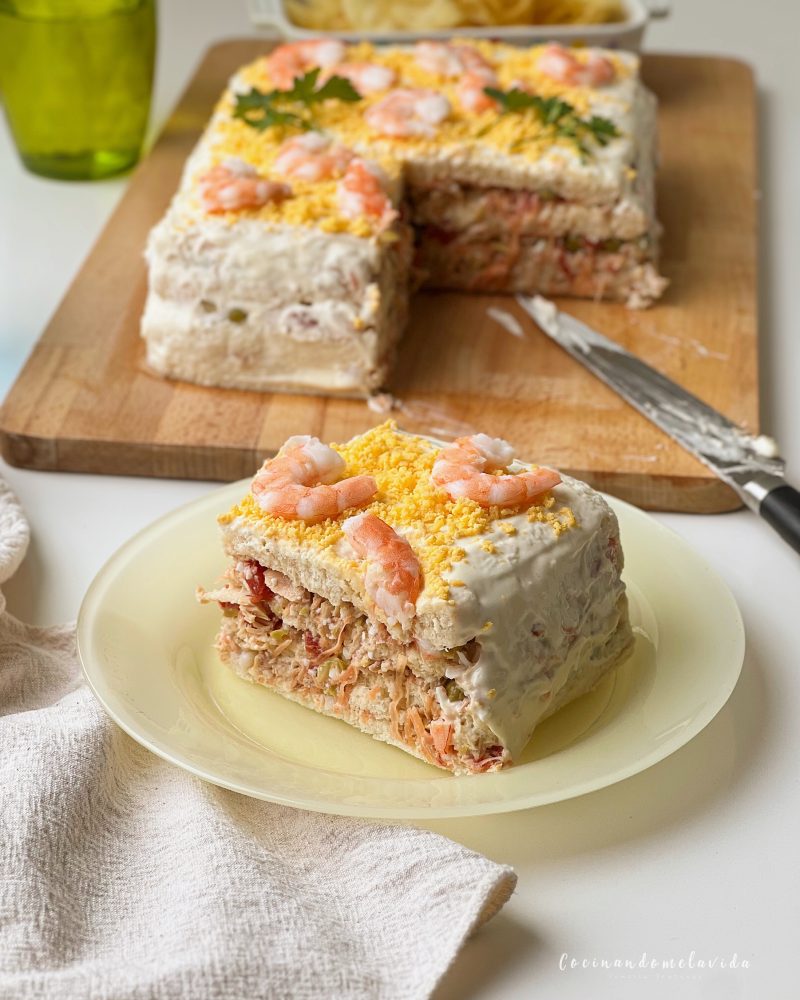 PASTEL FRÍO DE ATÚN Y LANGOSTINOS